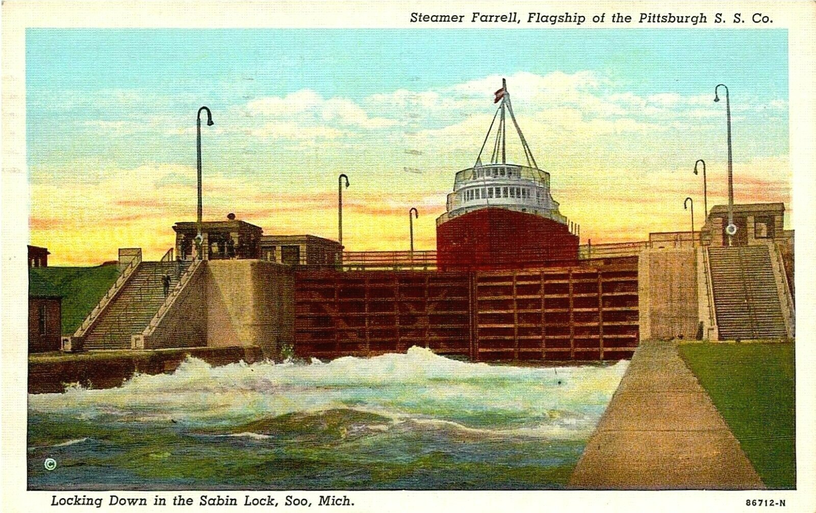 BOATS, Steamer FARRELL, Flagship of the Pittsburg S.S. Co., Locking ...