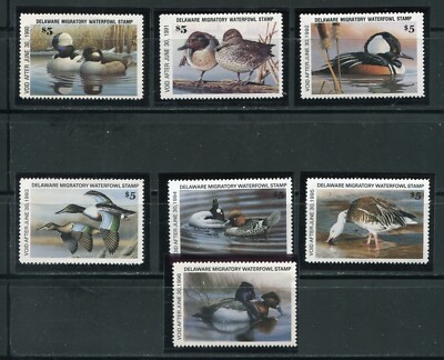 Delaware 11, 12, 15, 16 Waterfowl State Duck Hunting Stamps MNH No ...