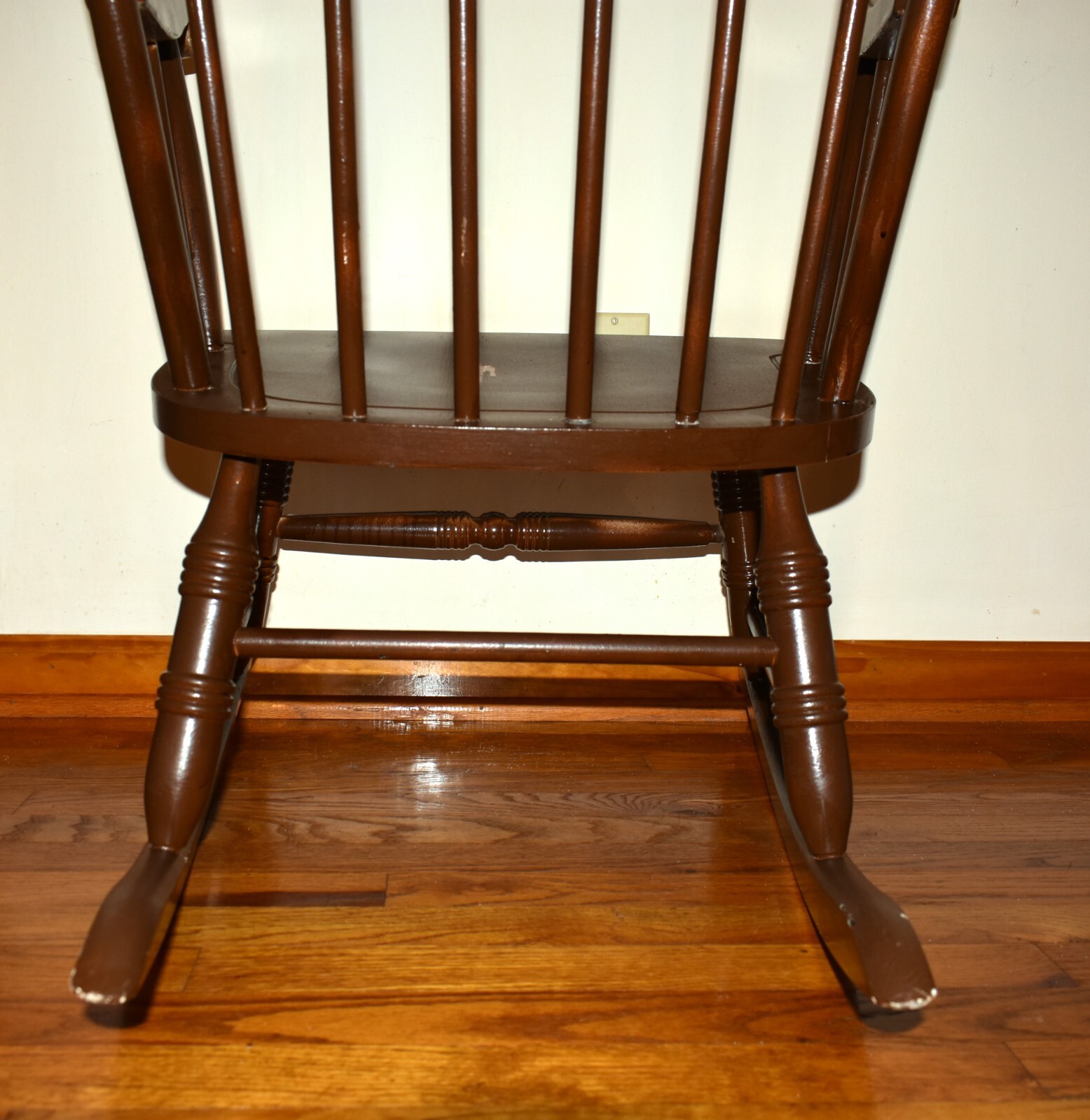 Antique Bent Wood Windsor Colonial Rocking Chair Rocker 40.5 " Tall | eBay