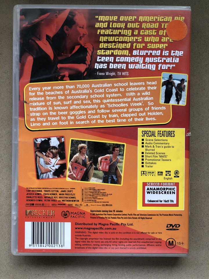Blurred (DVD 2002) Region 4 Comedy,Drama, Tony Brockman, Travis Cotton ...