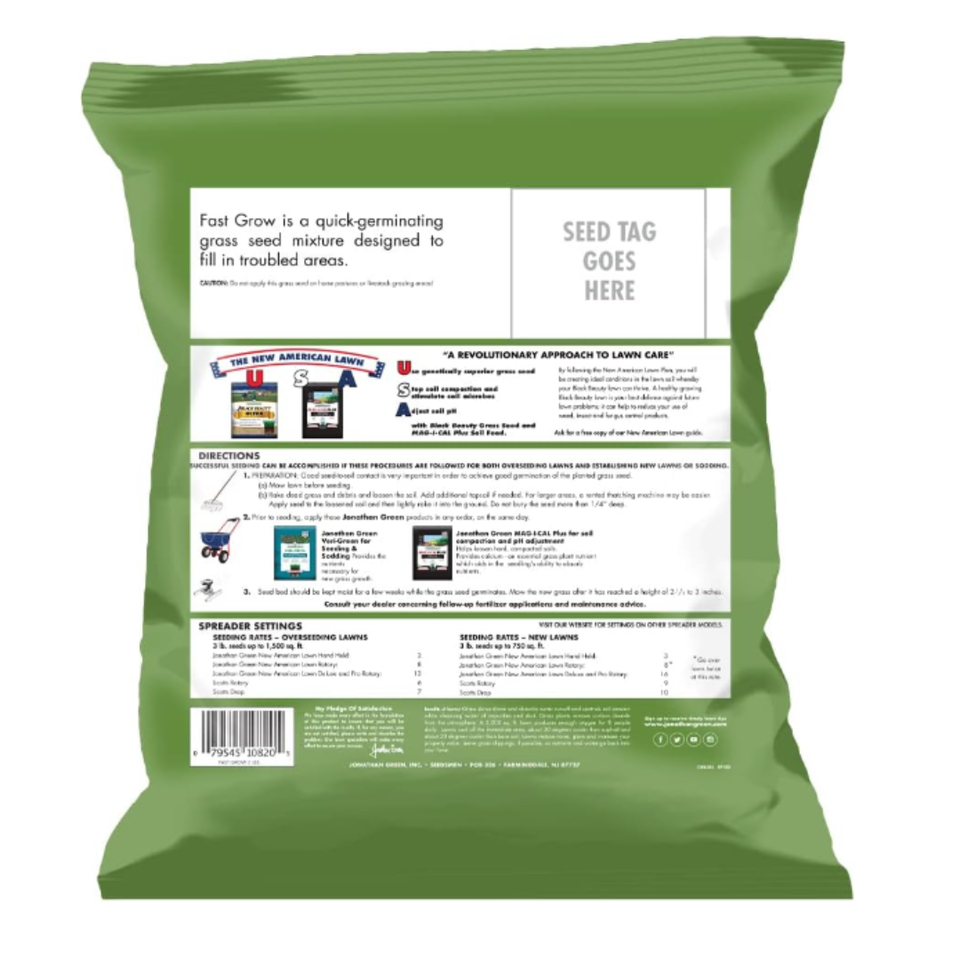 Fast Grow Grass Seed Mix for Sun And Shade Lawn Areas, 3 Pounds | eBay