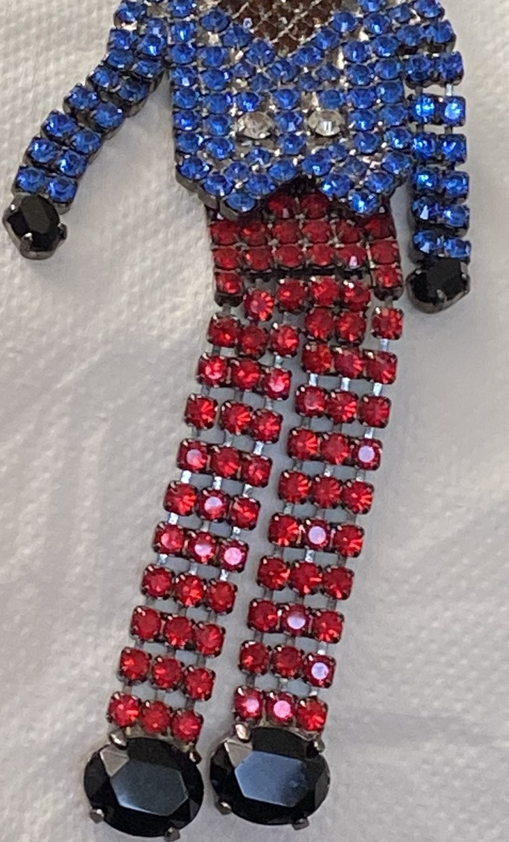 Butler & Wilson Rare Brooch Articulated Arms & Legs - Gem