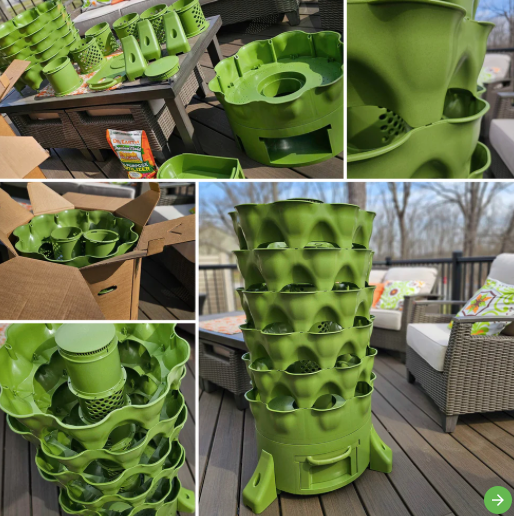 Garden Tower 2 - Vertical Composting Indoor Outdoor Mobile Garden w ...