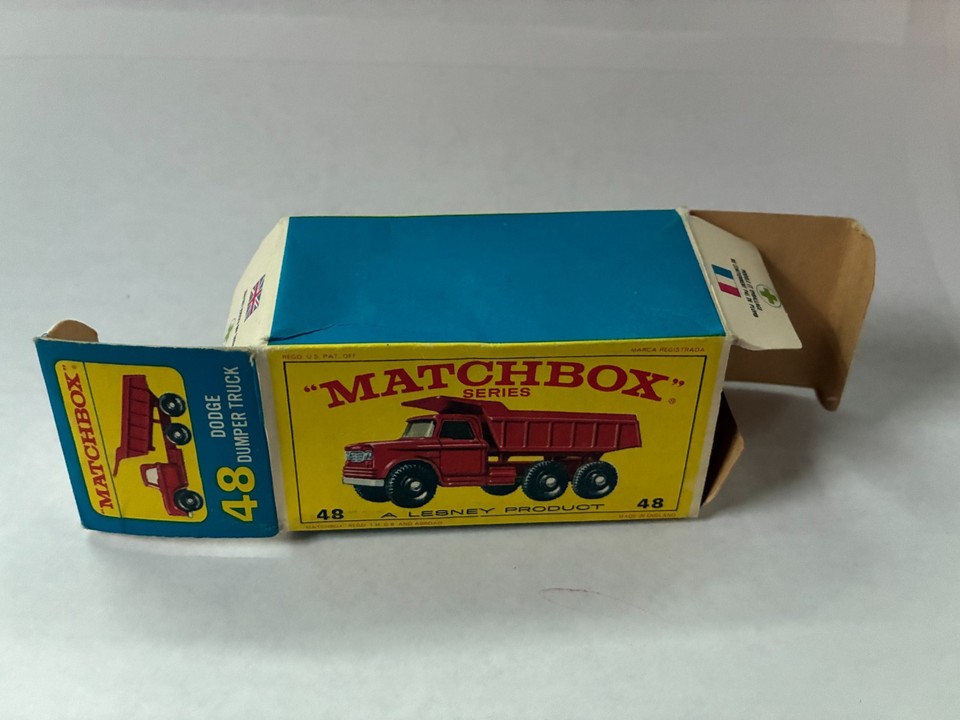 Matchbox Regular Wheels Mb.48 Dodge Dumper Truck with original E box | eBay