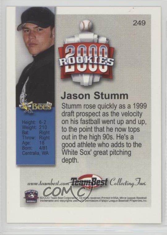 2000 Team Best Rookies Silver Foil Jason Stumm #249 0w8 | eBay