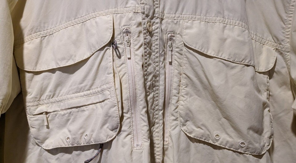 Cabela's Shirt Mens L Yellow Button Up Guidewear 40 UPF GX-II Vented ...