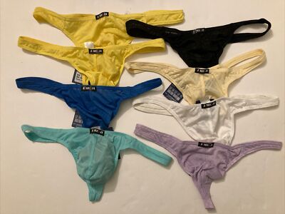 Lot of 8 Thongs Mens Summer Cool Thin Underwear US Size L JIMEIJI | eBay