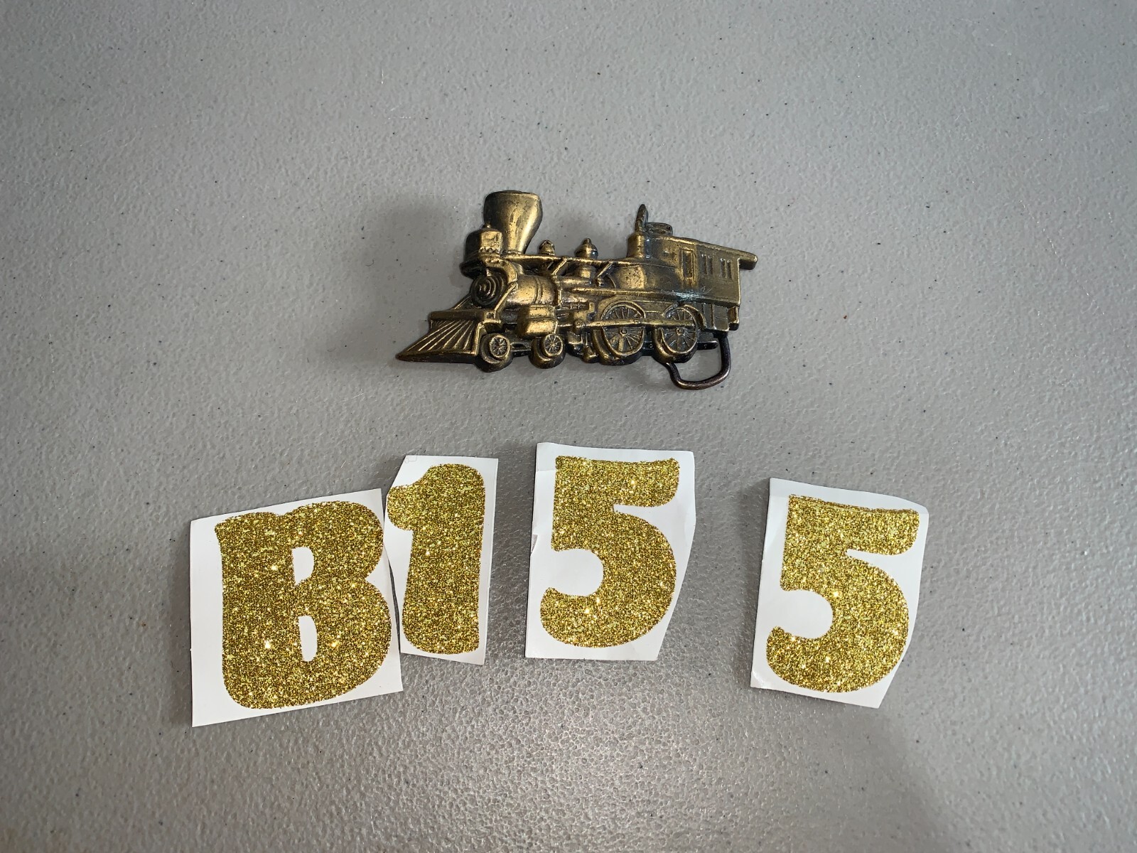 VINTAGE 1978 LOCOMOTIVE TRAIN BELT BUCKLE SOLID BRASS… - Gem