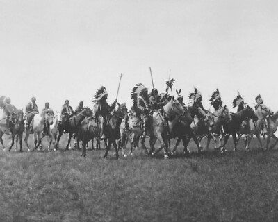 Sioux War Party Native American Indian 8 x 10 Photo Vintage 1800s | eBay