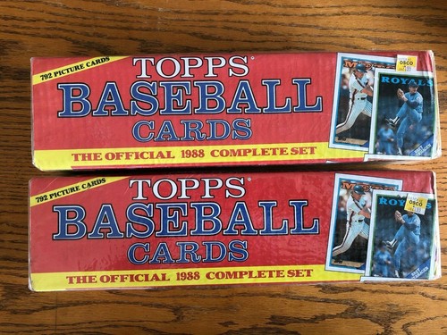2 Factory Sealed Complete Sets 1988 Topps Baseball Card Box MLB Trading ...