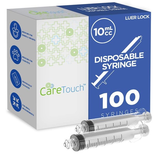 Care Touch CTSLL10 10mL Syringe Only - Luer Lock Syringe Tip (No Needle ...