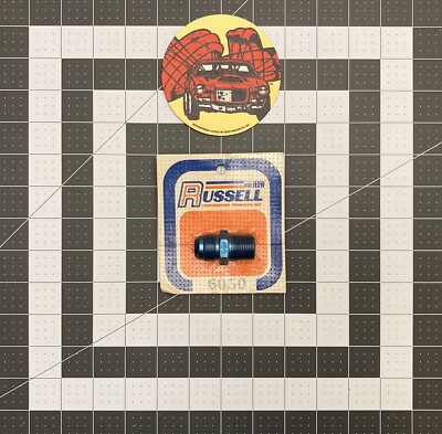 RUSSELL High Flow Hose Adapter 6050 BLUE VINTAGE NOS 70s FREE STICKER ...
