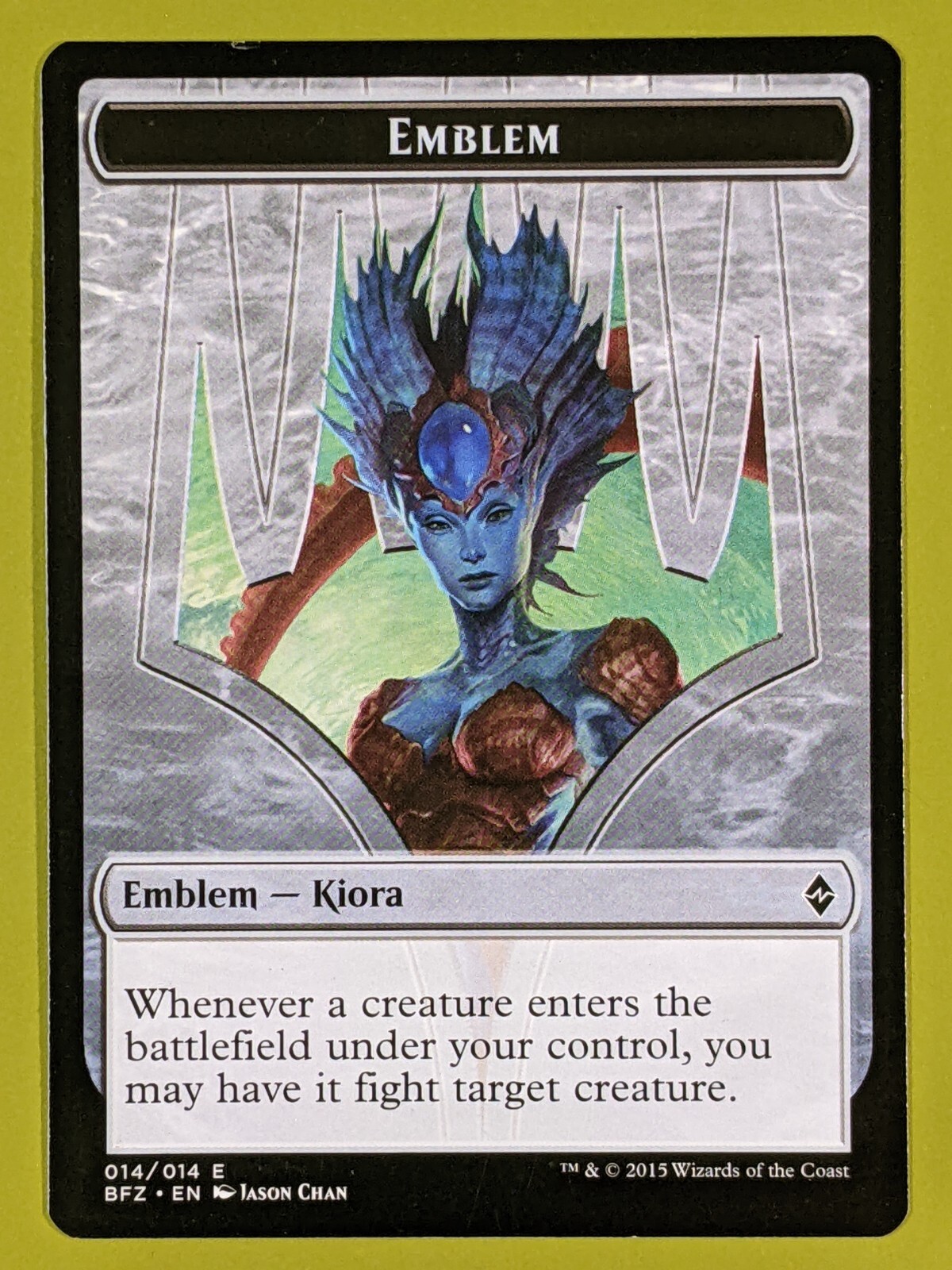 Kiora, Master of the Depths Emblem Token x1 Battle for Zendikar 1x MTG ...