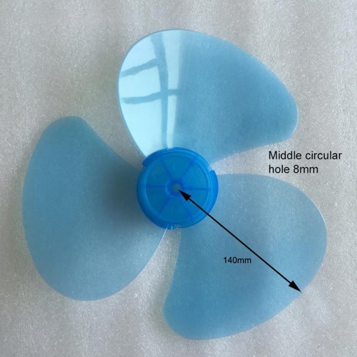Plastic Fan Blade 3 Leaves Fan Blade 8mm Diameter Powerful Airflow Home ...