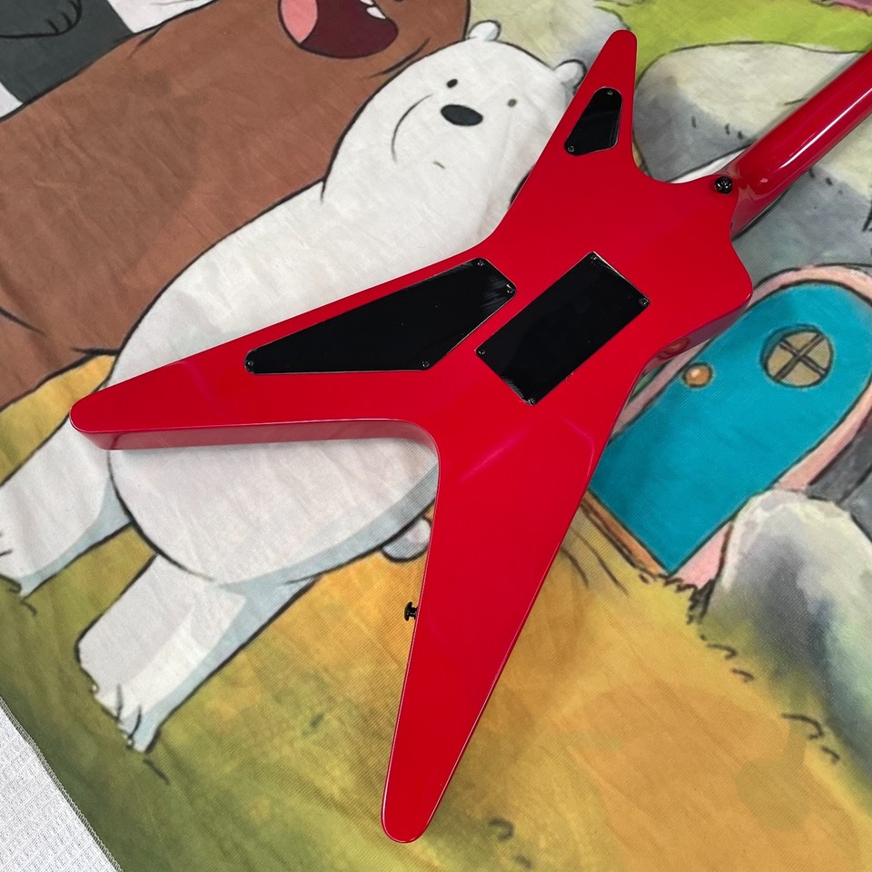 Shaped Guitar Wash Dime Dimebag Darrell Rebe.confede .rate Red Electric Guitar | eBay