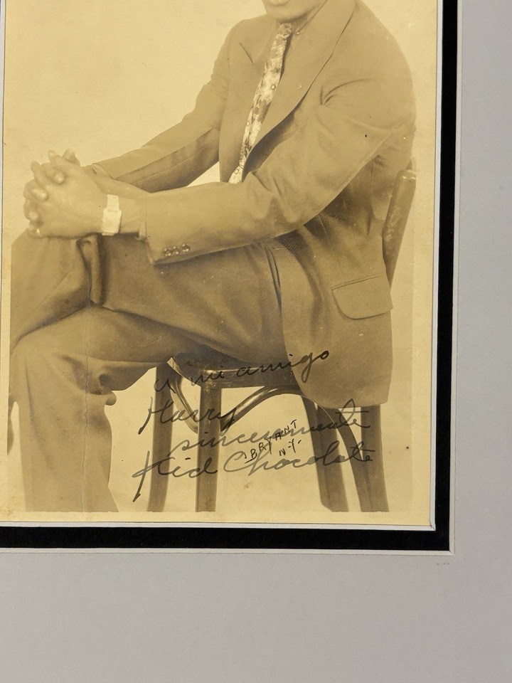 KID CHOCOLATE BOXER SIGNED AUTO AUTOGRAPH 8X10 PHOTO DISPLAY RARE PSA ...