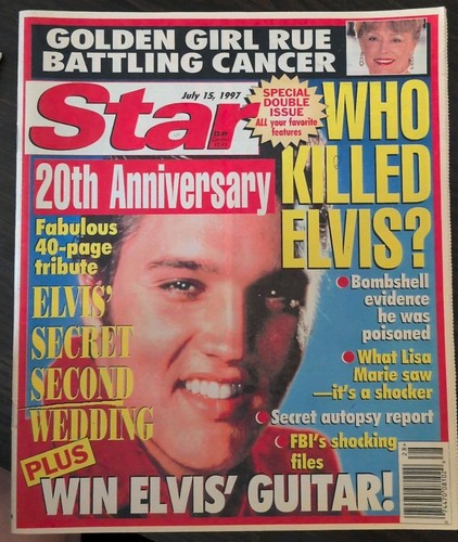 Star Tabloid, July 15, 1997, Who Killed Elvis, Rue McClanahan, Double ...