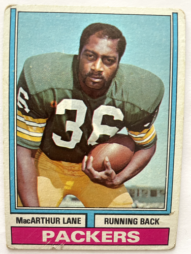 1974 Topps Football #90 MacArthur Lane - Green Bay Packers - Ships Free ...