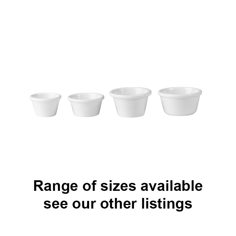 24x Melamine Sauce Dish / Pot / Ramekin White 45ml Ryner Commercial ...