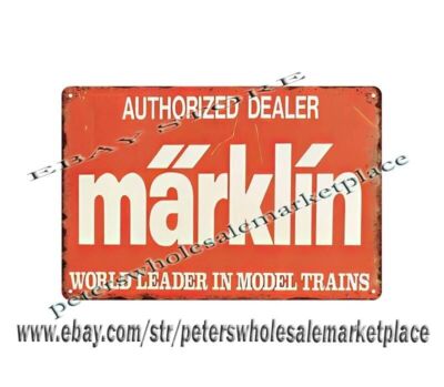 Marklin model trains railway railroad Dealer metal tin sign modern ...