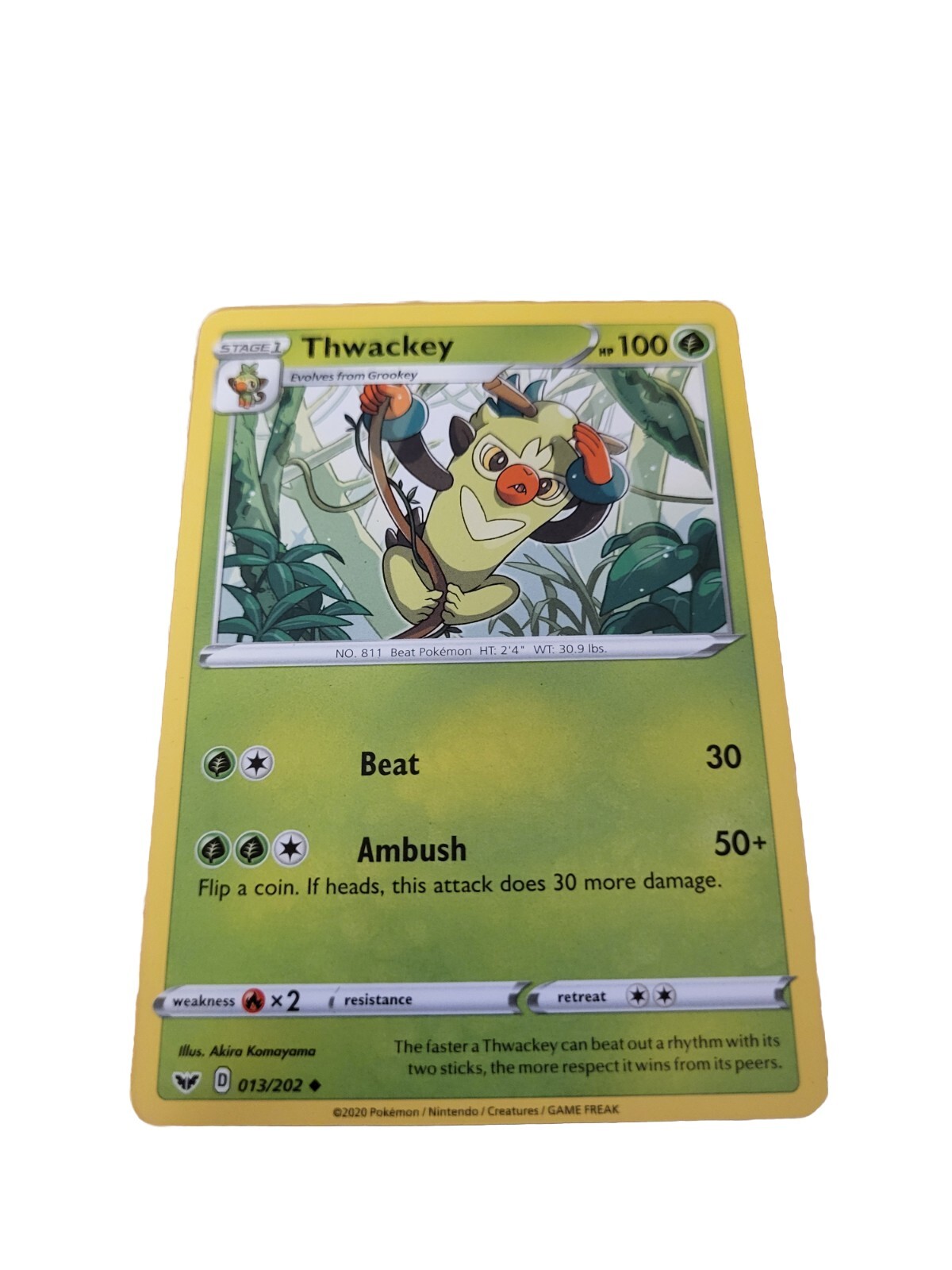 Thwackey Pokemon TCG Card 013/202 | eBay