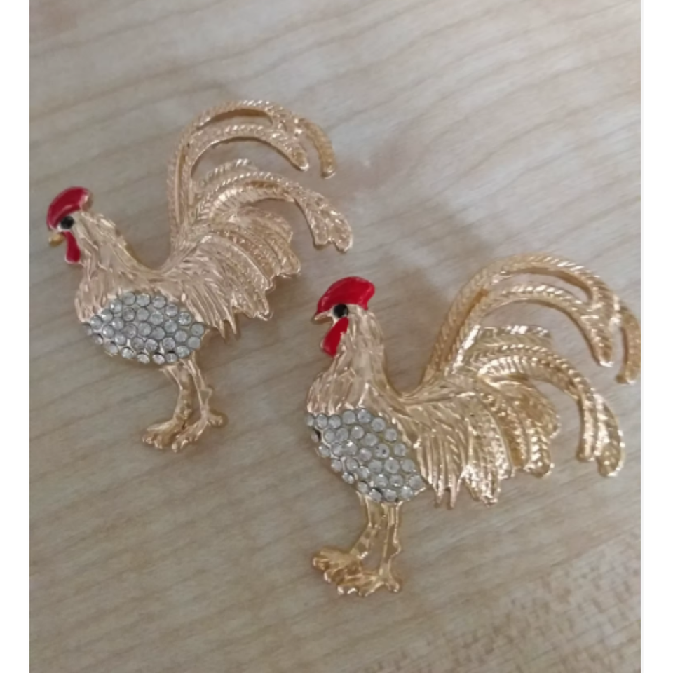 Easter Spring Cute Colour Chicken Brooch Animal Rooster Pin Jewelry ...