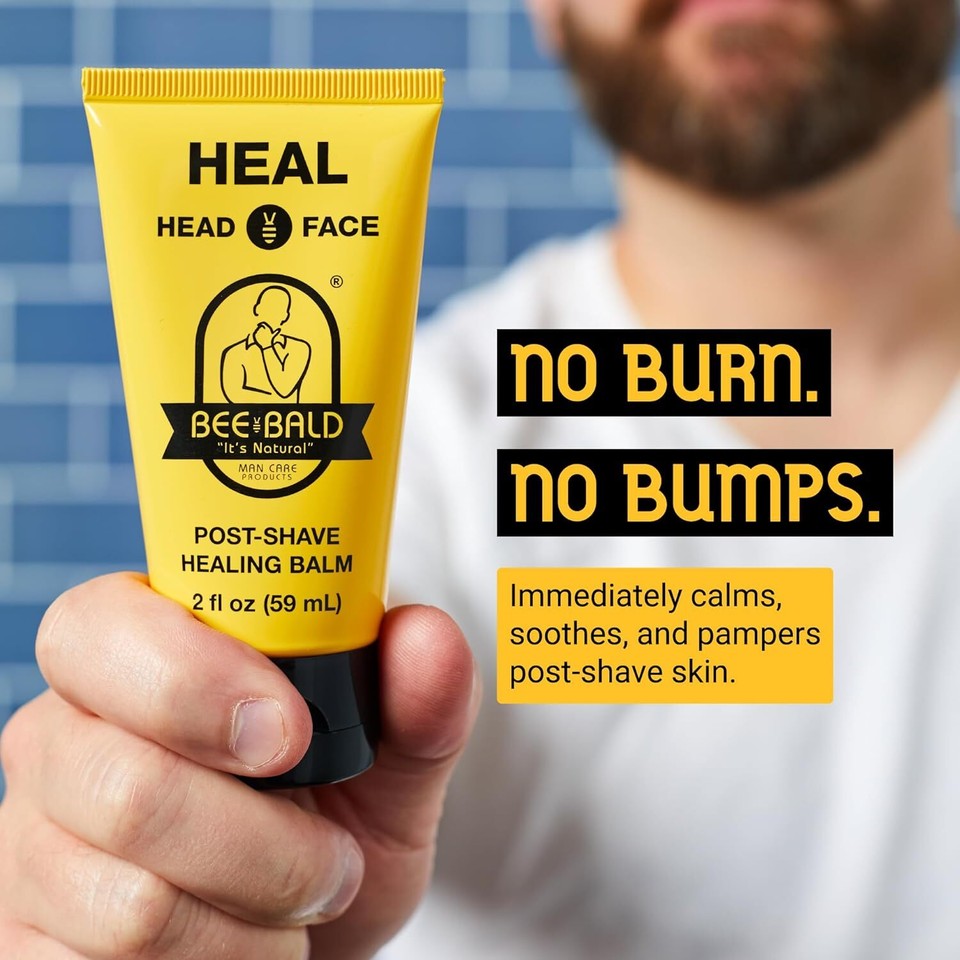 Bee Bald HEAL Aftershave for Men Healing Balm, Immediately Calms & Soothes Damag | eBay