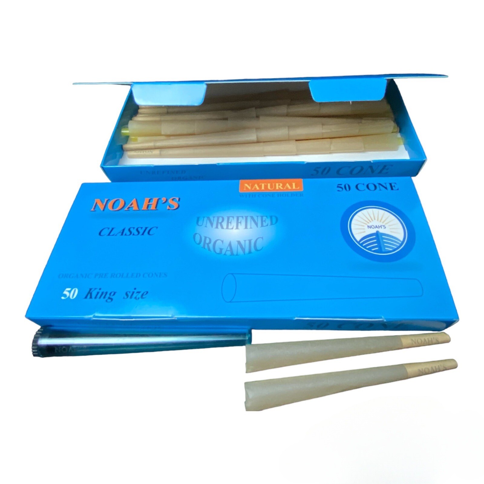 NOAHS Pack Of 100 Pre Rolled Cones Smoking Cones Include 2 X 120mm Cone ...