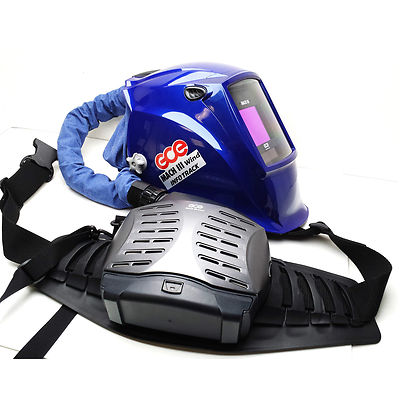 GCE Schweißhelm Mach 3 Wind Infotrack Schweißhelm Frischluftzufuhr WIG ...