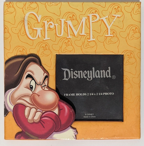 Disneyland GRUMPY 7 Dwarfs Magnetic Orange Photo Picture Frame for 2.25 ...