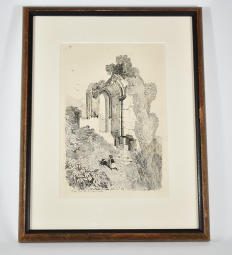 John Sell Cotman Artist Art Etching Print Rievaulx Abbey England Framed ...