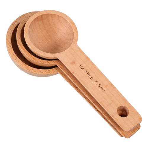 3 Pcs Coffee Powder Wooden Measuring Spoon Food Scoop Baking Stirrer | eBay UK