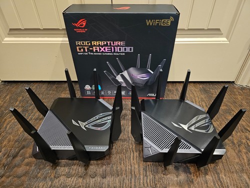 TWO ASUS ROG Rapture GT-AXE11000 WiFi 6E (802.11ax) Routers (QTY: 2) | eBay