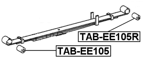 Arm Bushing Rear Spring Febest TAB-EE105 OEM 90389-14034 | eBay