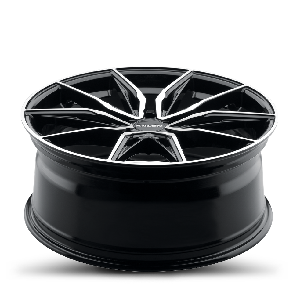 Kalon Wheels 102 Cypher 20x8.5 +35 Gloss Black & Machined Face 5X120 ...