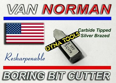 Van Norman Boring Bar Bit 944S & 777S 3/8" V Re sharpnable Carbide ...