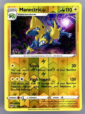 Pokémon TCG Manectric Darkness Ablaze 059/189 Reverse Holo Rare | eBay
