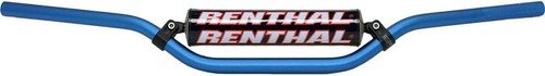 BLUE Renthal Motocross MX Enduro Braced Motorcycle Handlebars Bars 971 ...