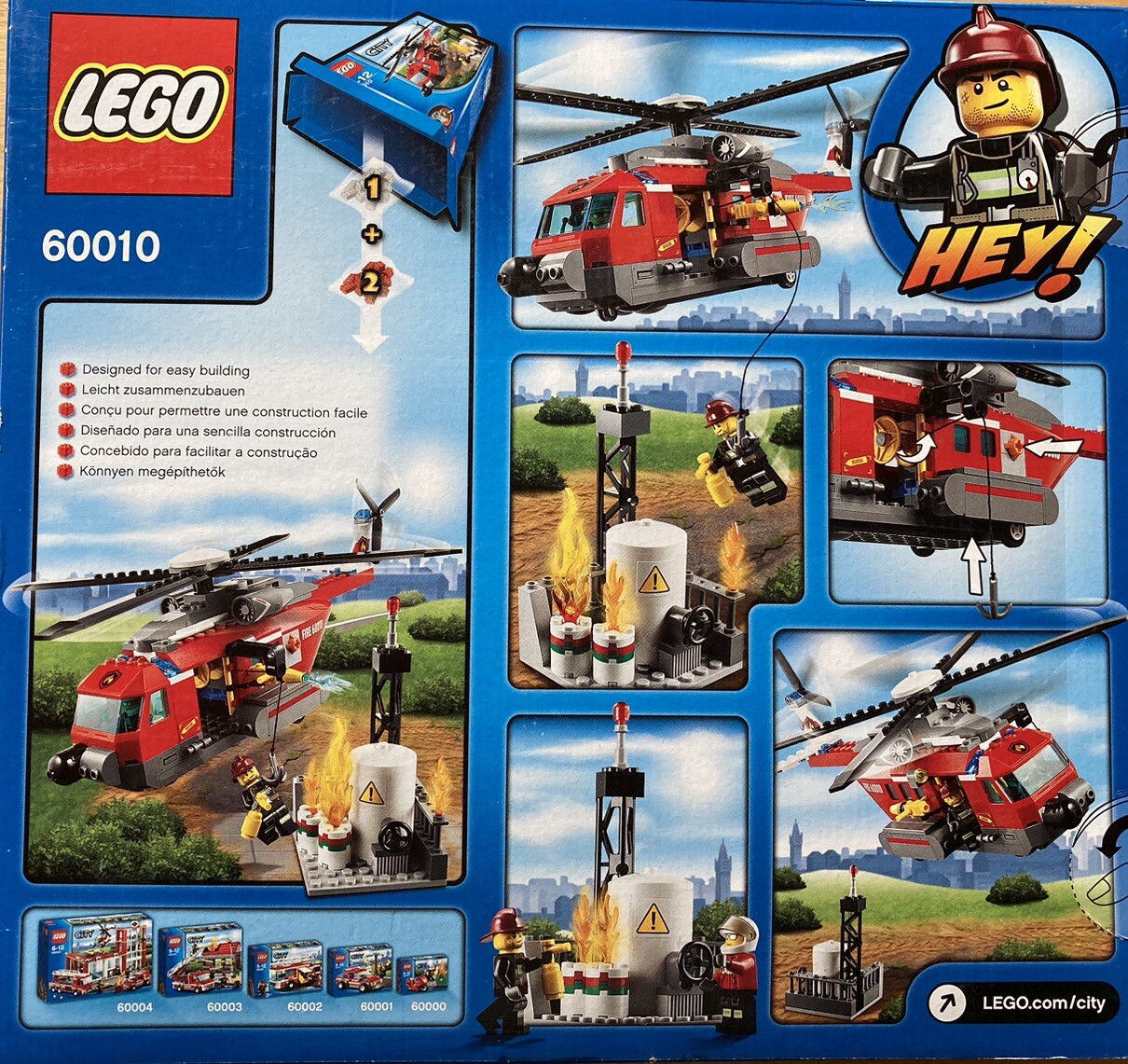 LEGO 60010 City Feuerwehr Helikopter Neu RARITÄT Ungeöffnet 2013 LOCH ...