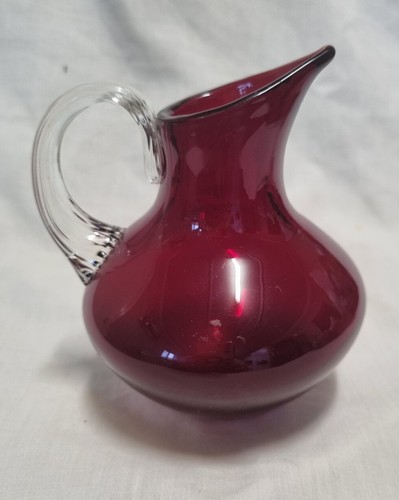 ANTIQUE WHITEFRIARS RUBY GLASS JUG | eBay Australia