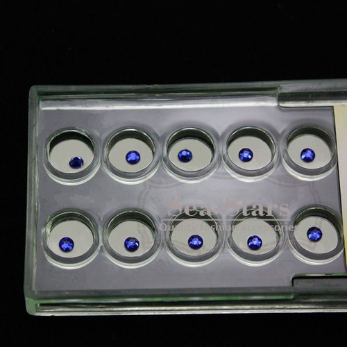 NEW 50 PCS Dental Blue Color Crystal Tooth Ornaments Gems Teeth Sticker ...