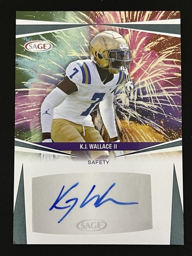 2025 SAGE K.J. Wallace II Auto Autographed Blue UCLA Bruins #A-KJW | eBay