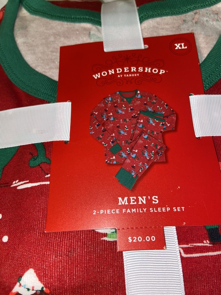 NWT Men’s Target Wondershop 2 Piece Pajamas Sleep Set Shirt & Pants XL ...