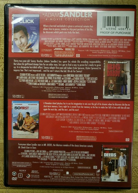 The Adam Sandler 4-Movie Collection (DVD, 2014, 2-Disc Set) | eBay