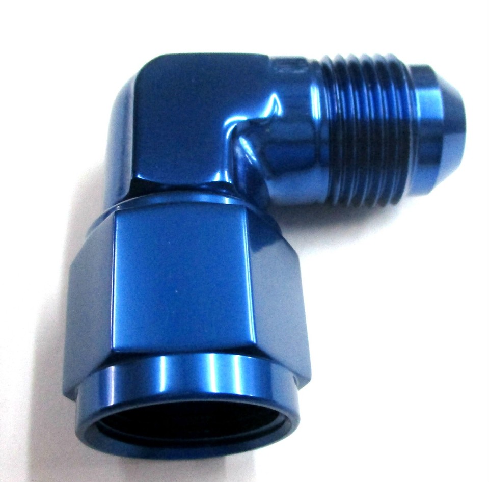 06 an male flare to 06 an fem swivel 90 Degree Fitting Show Polished ...