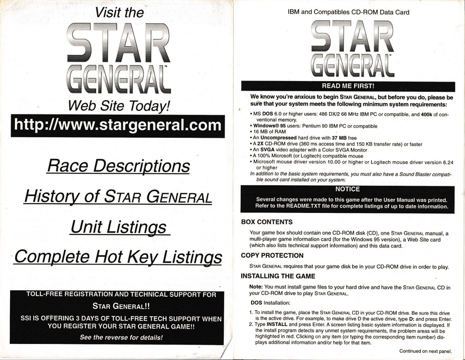 Star General - SSI PC game - Windows 95 and DOS CD-ROM - 1996 | eBay