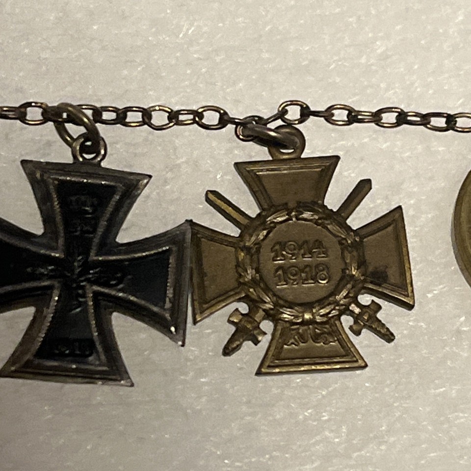WWI German *RARE* Saxon Mini Chain - Albert Cross, Iron, Hindenburg ...