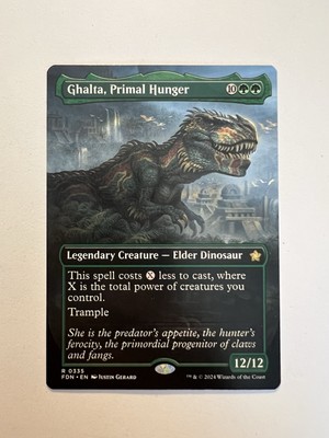 Ghalta, Primal Hunger - BORDERLESS - MTG Foundations - NM | eBay