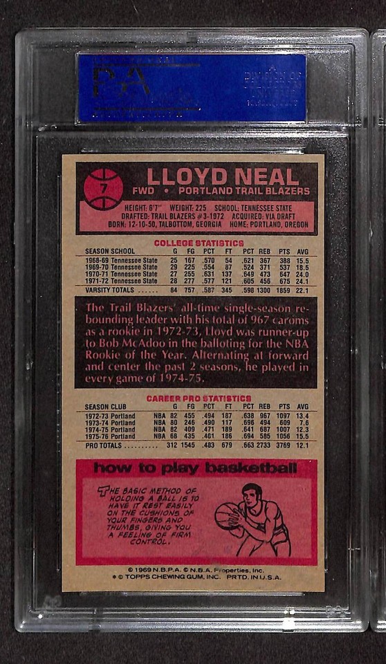 1976 TOPPS #7 Lloyd Neal PSA 9 Mint 11992801 | eBay