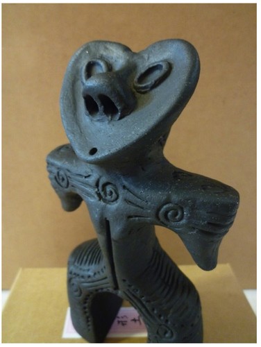 Japanese DOGU Figure Doll Small Heart Clay Figurine Haniwa Replica ...